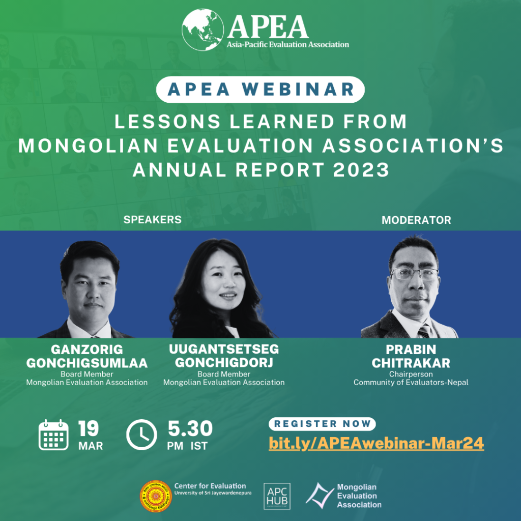 Strengthening VOPEs – Updates - APEA - Asia Pacific Evaluation Association